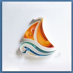 Sailboat/ship - Quilling Paper Wall Art - Gift for Boy - Gift for ...