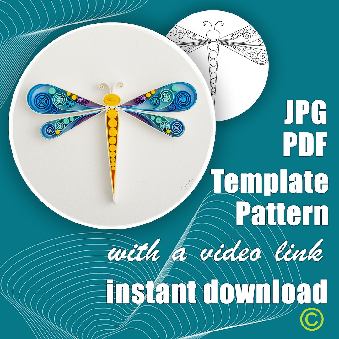 Dragonfly / Quilling Paper Art / Template / Pattern / With a Video Link ...