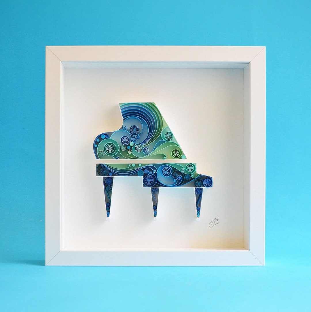 Piano, Music, Paper Anniversary, Wall Paper Art, Gift for Musician ...