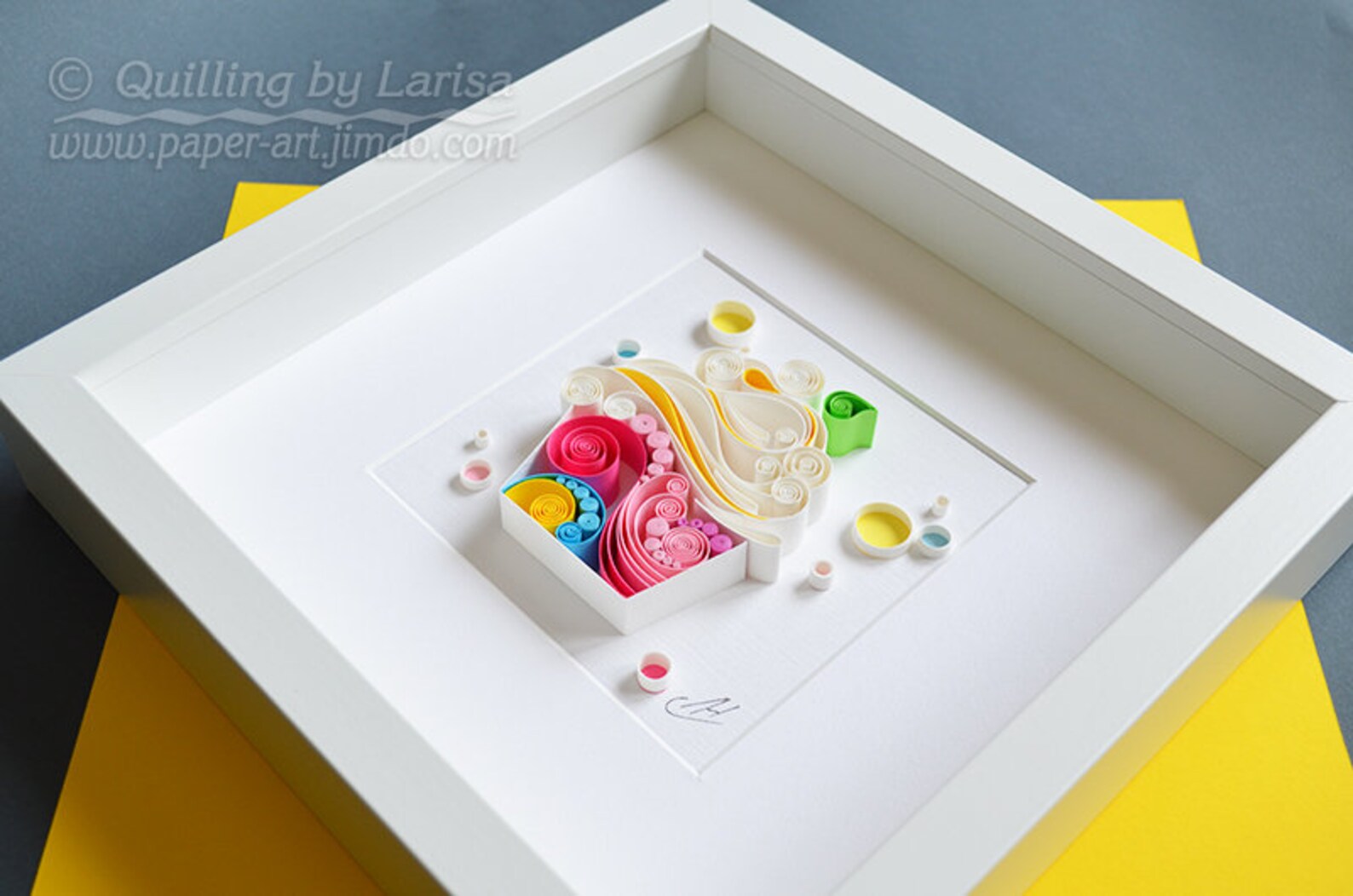 Happy Cupcake - Quilling Paper Wall Art - Handmade Gift - Creative Gift ...