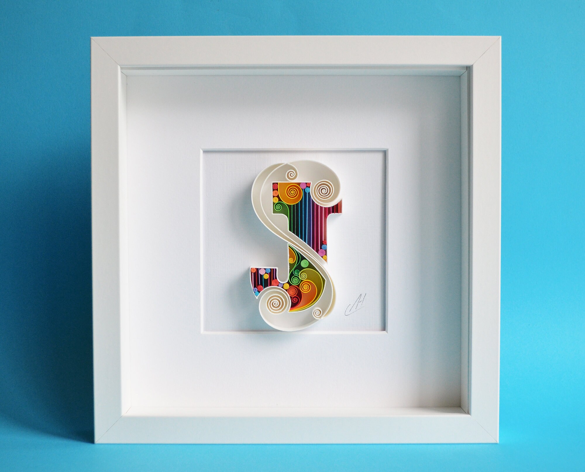 M - Quilled Wall Paper Art - Letter M - Quilling Paper Art ...