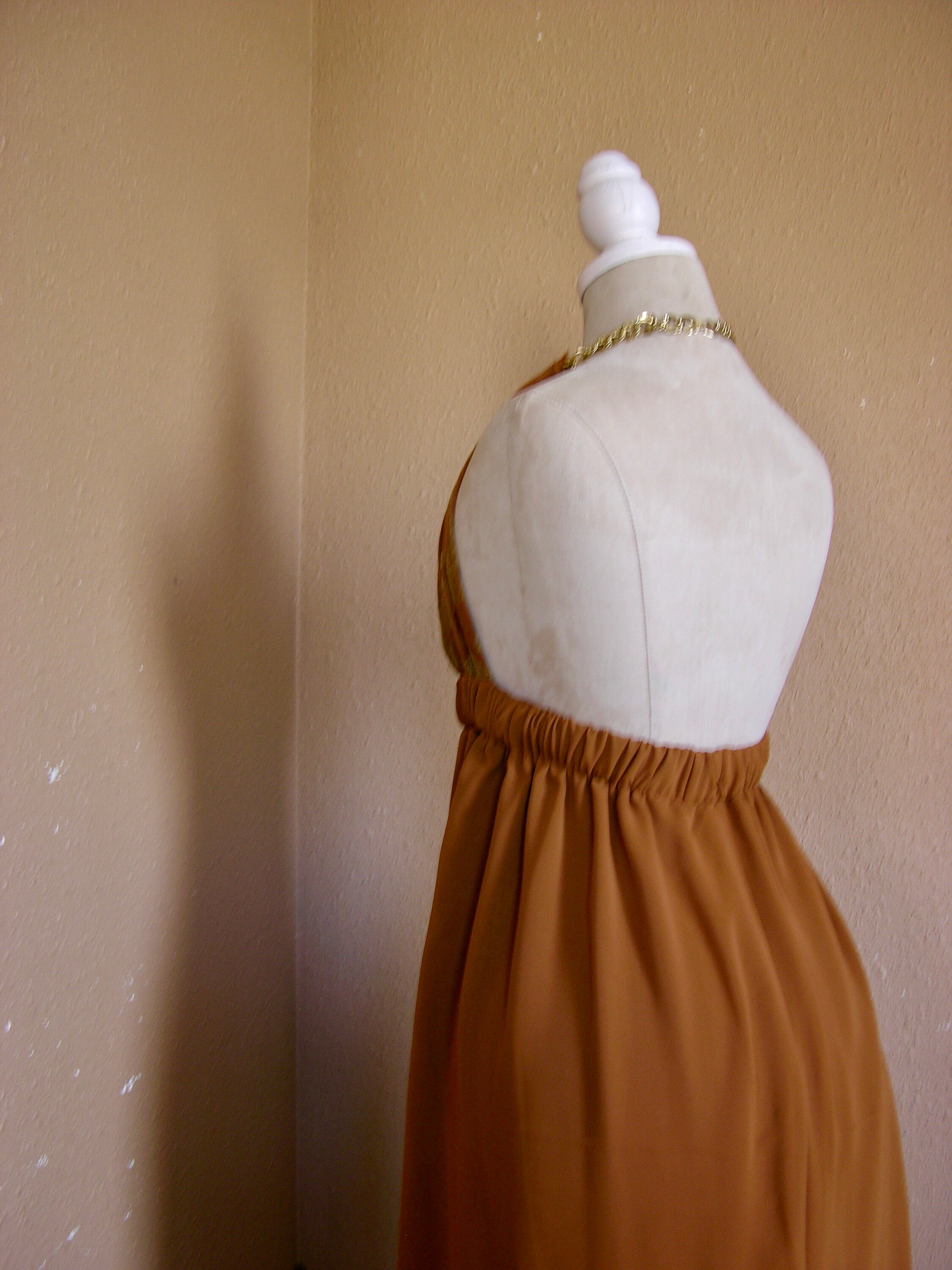 Ginger Cider Backless Evening Gown - Etsy