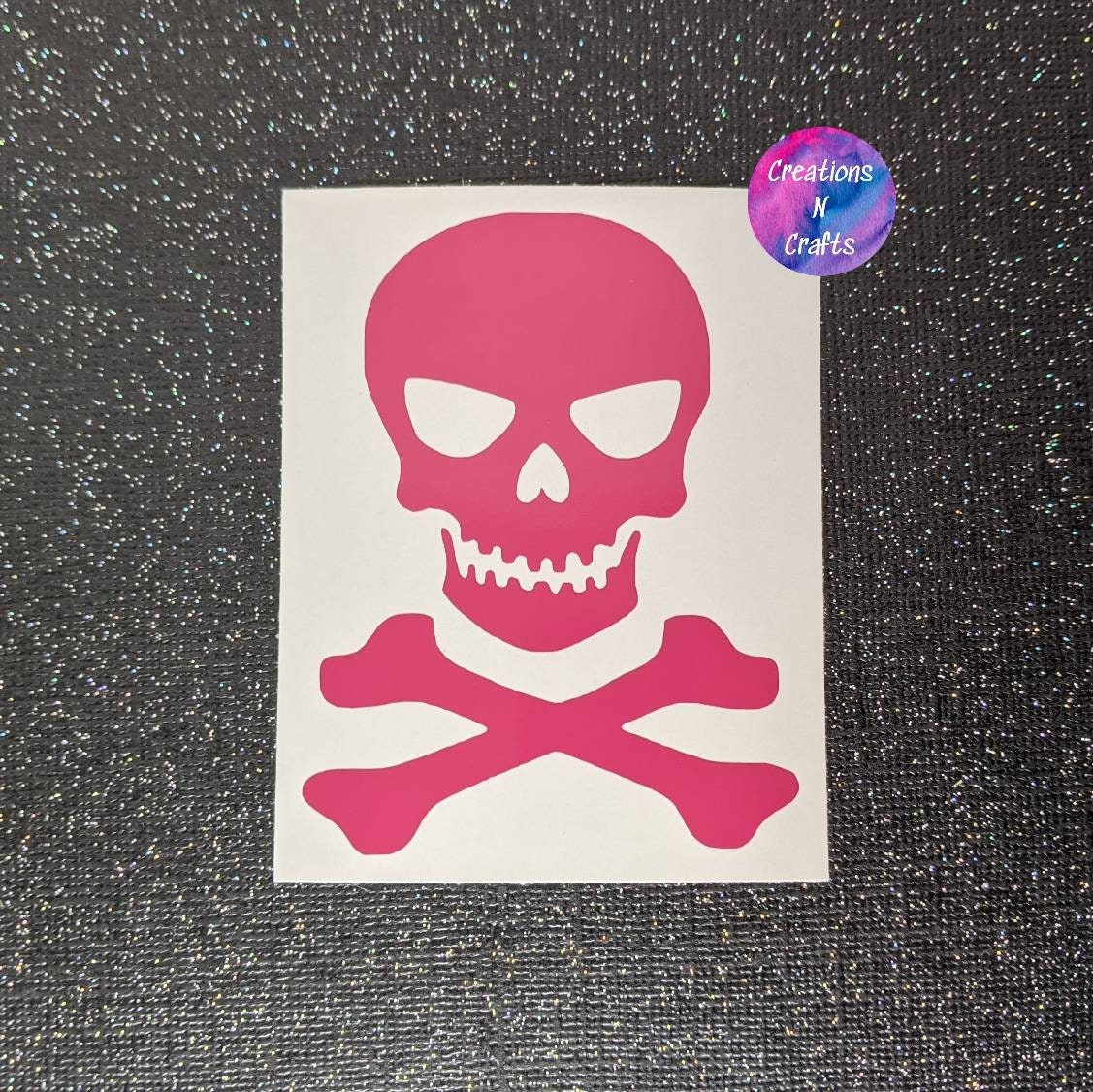 Skull and Crossbones Vinyl Decal, Skull and Crossbones Decal, Skull and ...