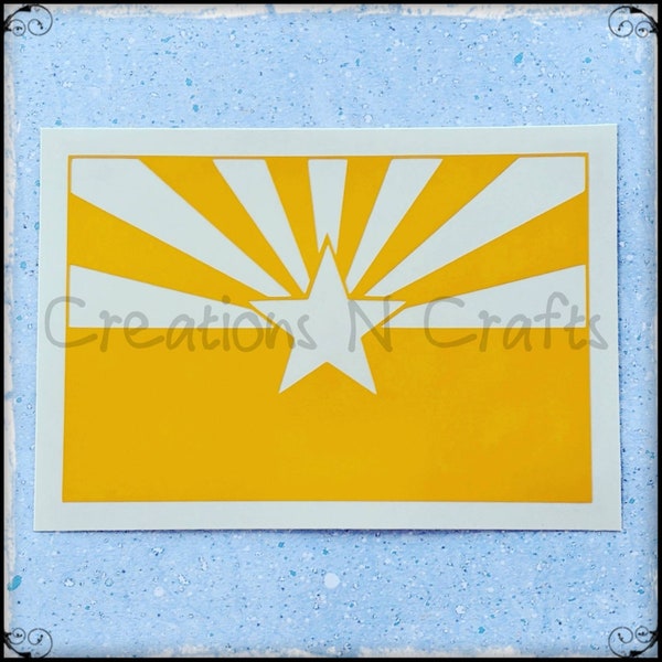 Arizona Flag Car Decal - Etsy