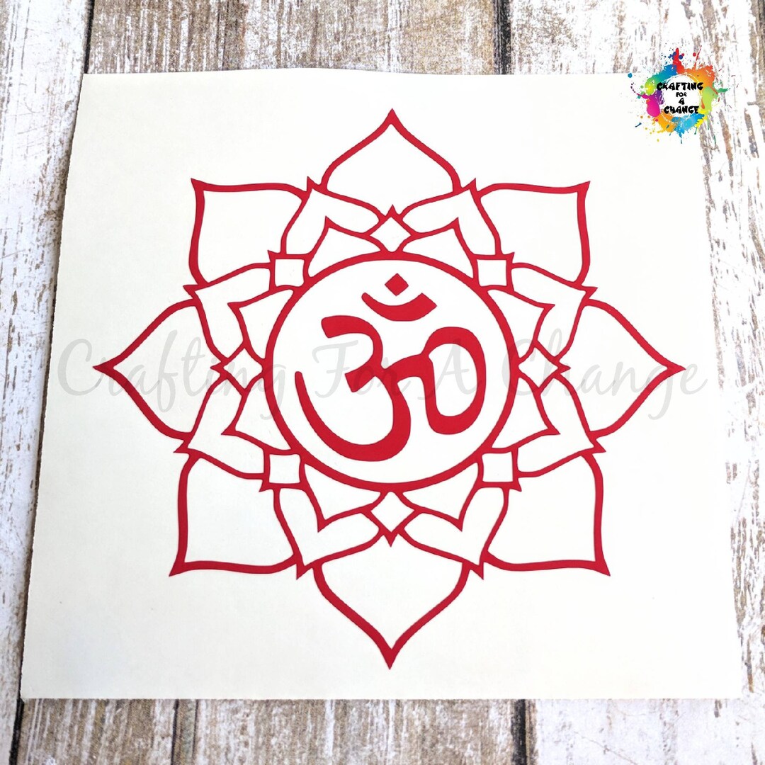 Ohm Mandala Vinyl Decal, Ohm Mandala Decal, Ohm Mandala, Om Decal, Om ...
