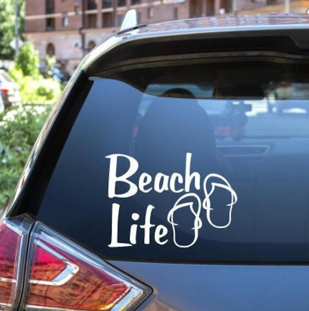 Beach Life Vinyl Decal, Beach Life Decal, Beach Life Sticker, Beach ...