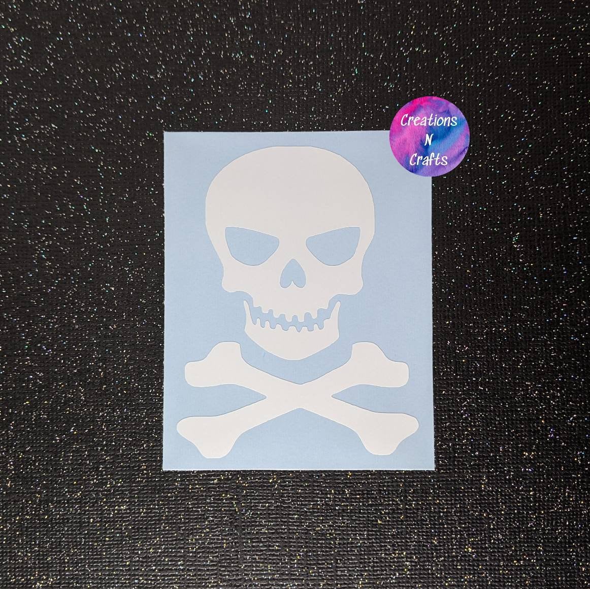 Skull and Crossbones Vinyl Decal, Skull and Crossbones Decal, Skull and ...