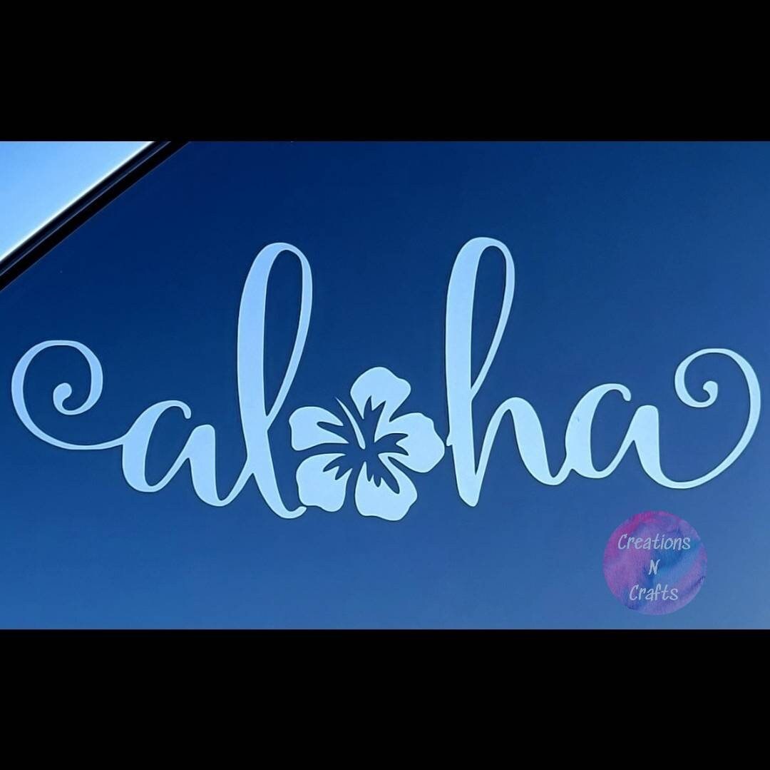 Aloha, Hawaiian, Beach, Aloha Gift, Aloha Decal, Beach Decal, Car Decal ...