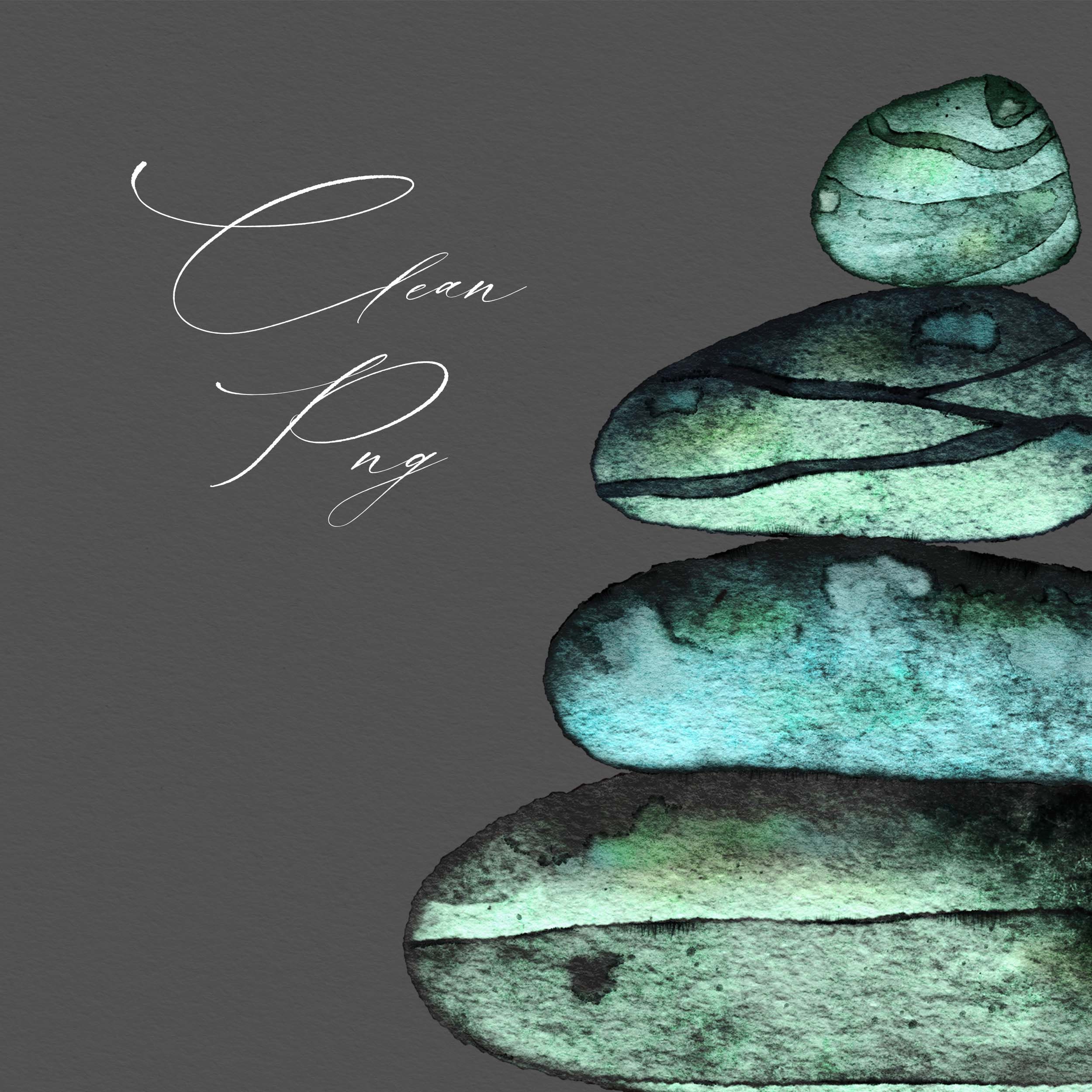 Stones Zen Watercolor Clip Art Set - Etsy