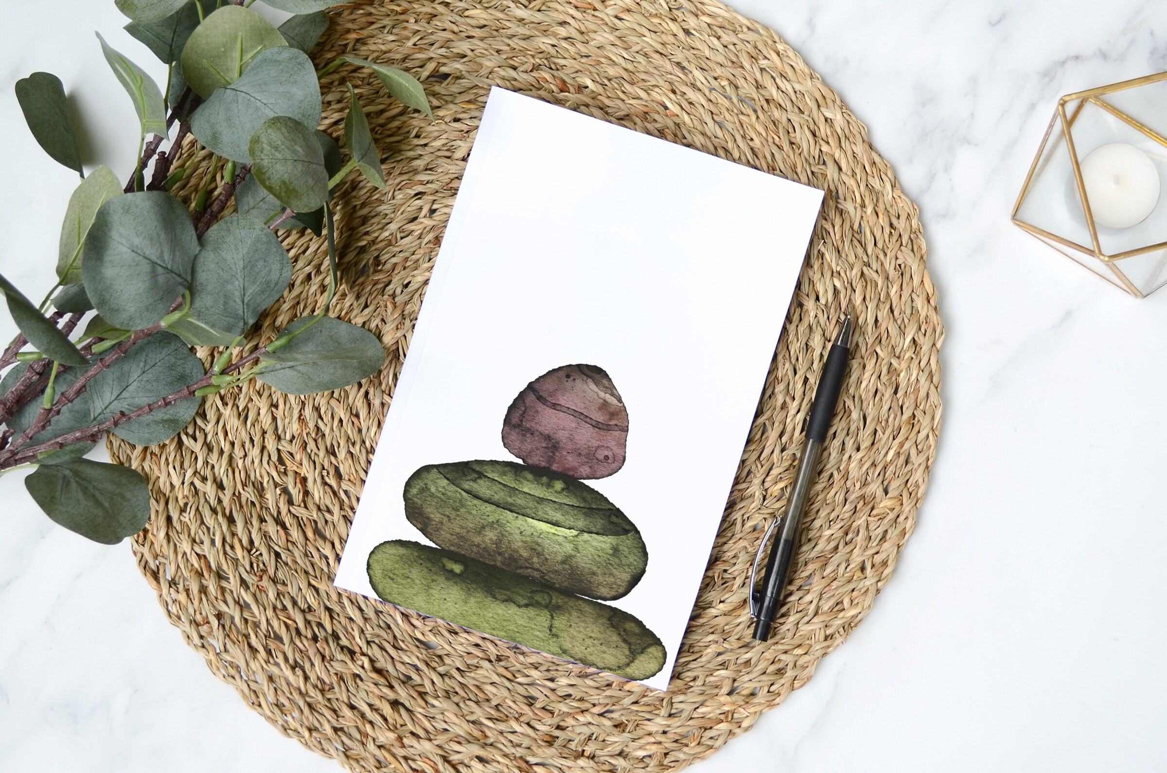 Stones Zen Watercolor Clip Art Set - Etsy