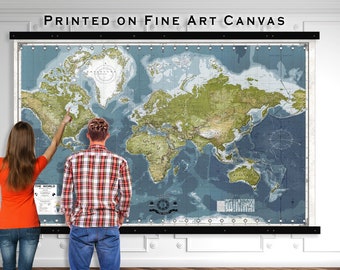 Huge World Map | Etsy