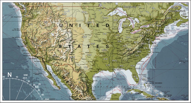 Very Detailed Large World Map. Huge Map of the World. 4x7 to - Etsy