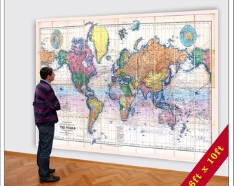 World Map of 1900 | Etsy