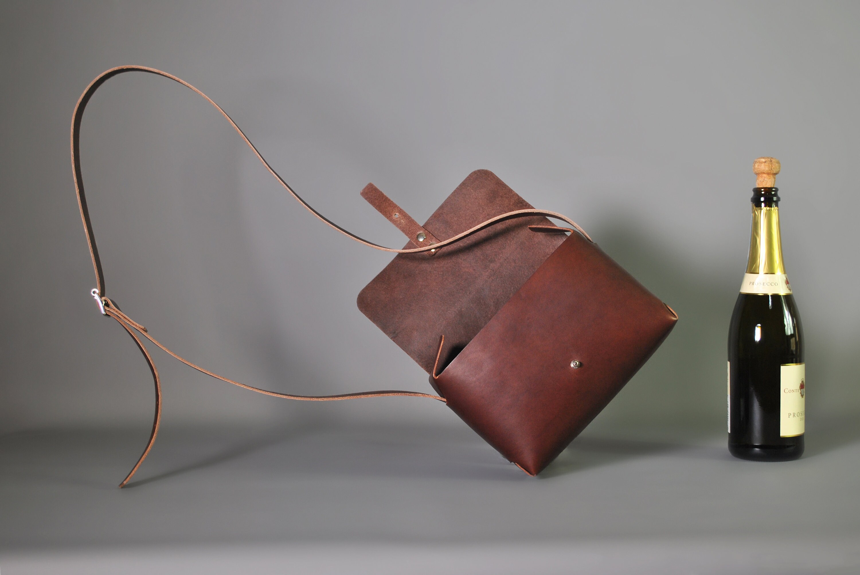 Brown Leather Crossbody Bag Small Purse Handmade From Italian - Etsy