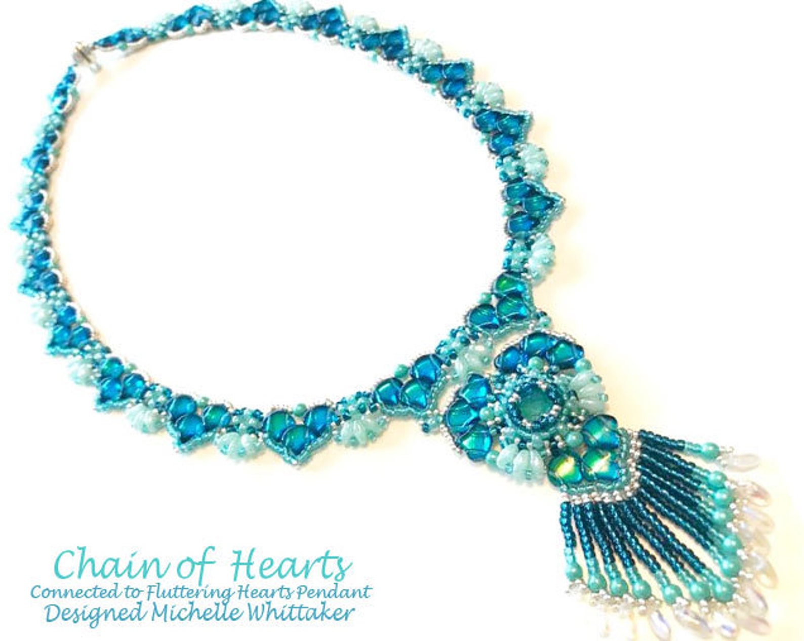 Chain of Hearts Necklace - Chain of Heart Series - Needlework Tutorial ...