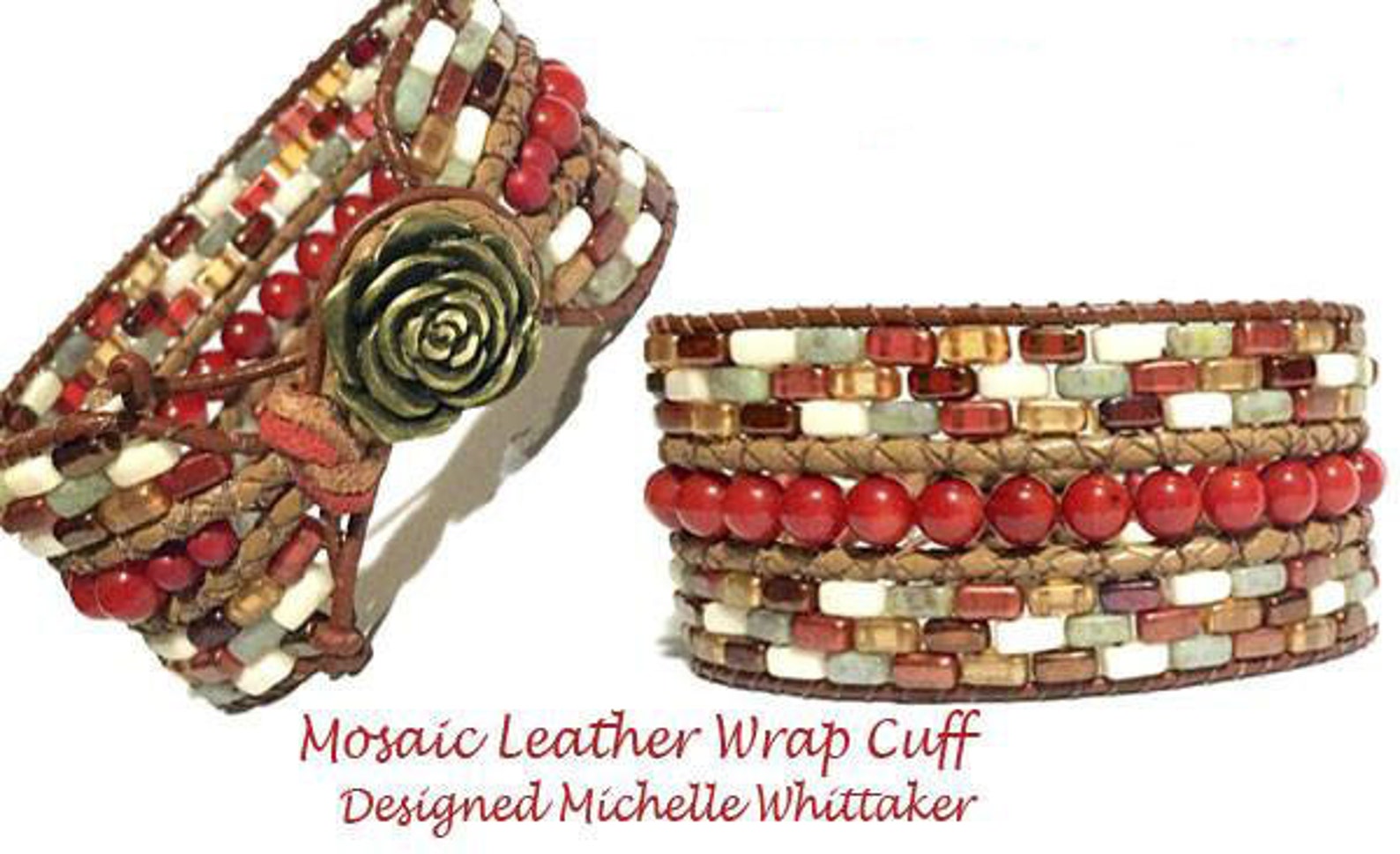 Mosaic Leather Wrap Cuff Bracelet Tutorial PDF - Etsy