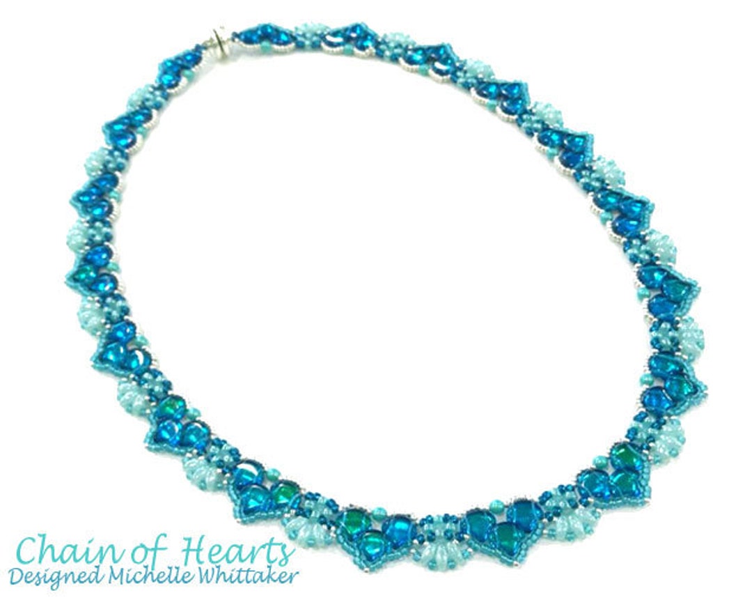 Chain of Hearts Necklace - Chain of Heart Series - Needlework Tutorial ...