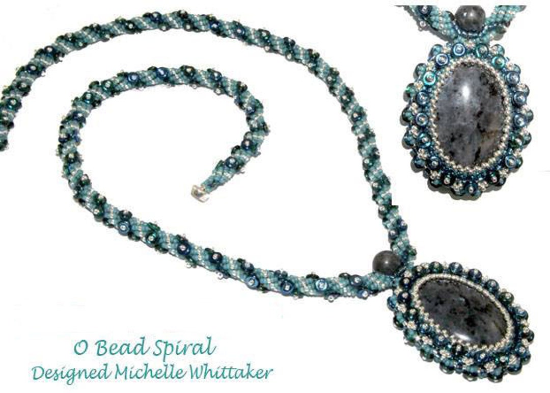 O Bead Spiral Pendant & Necklace Needlework Tutorial PDF - Etsy