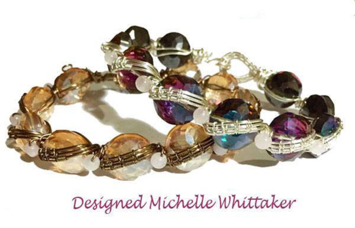 Wire Weave Crystal Set Bracelet Tutorial PDF - Etsy