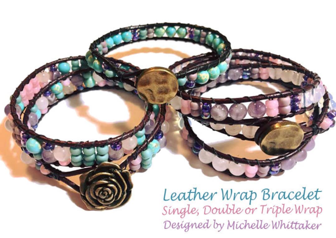 Leather Wrap Bracelets (single, Double, Triple) Tutorial PDF - Etsy