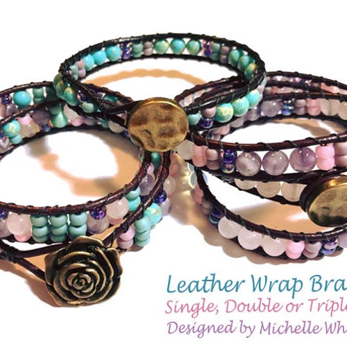 PDF Tutorial Leather Wrap Bracelets With Tila Beads Tutorial - Etsy