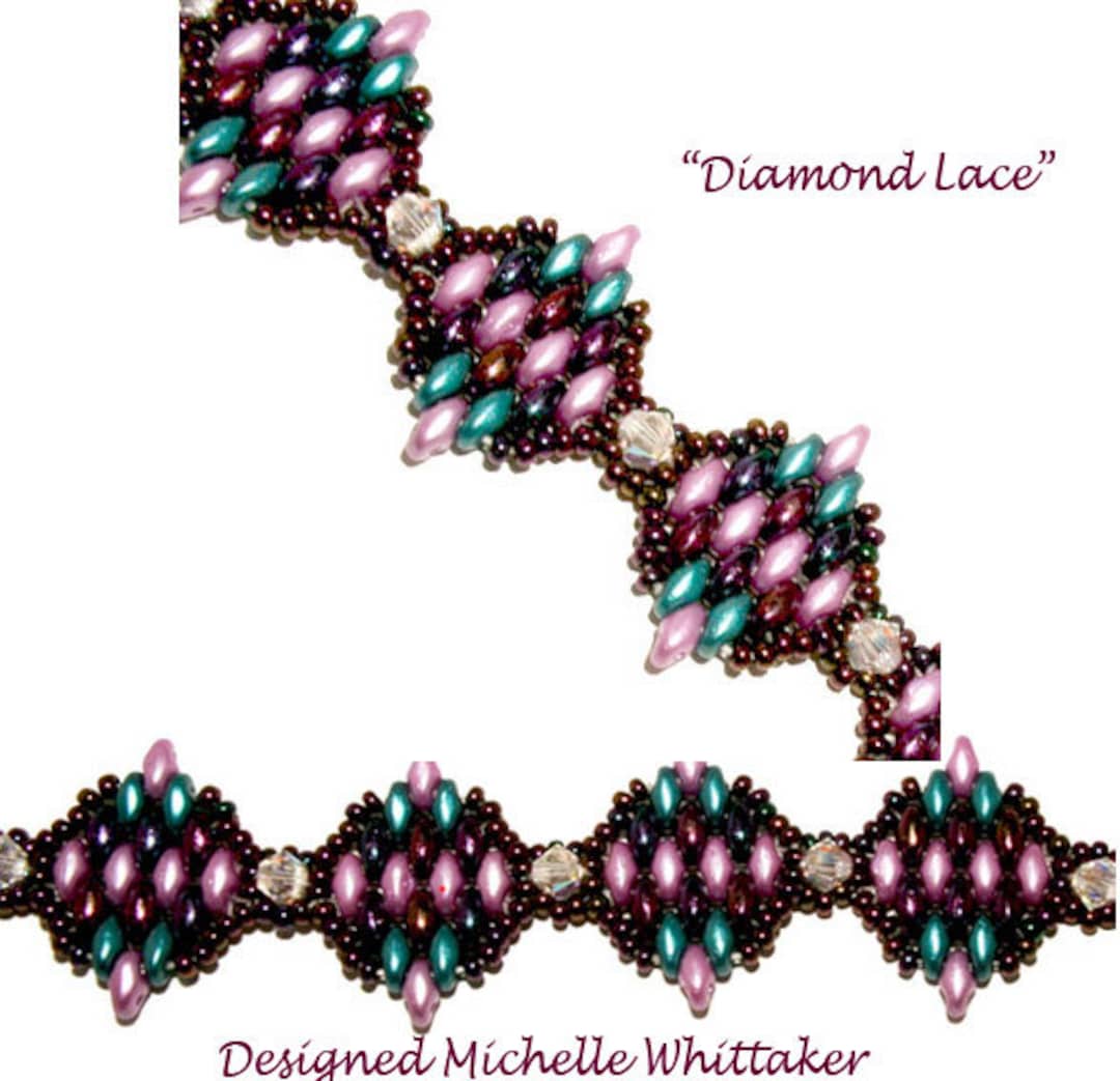 Diamond Lace Bracelet Needlework Tutorial PDF - Etsy Australia