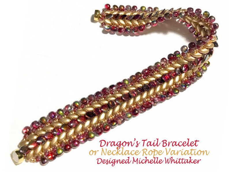 Dragon's Tail Bracelet (or Neckalce Rope) Needlework Tutorial PDF ...