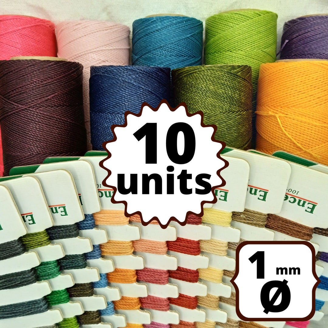 10 ROLLS 170 Meters LINHASITA Waxed Thread, Macrame Polyester Wax (1 Mm ...