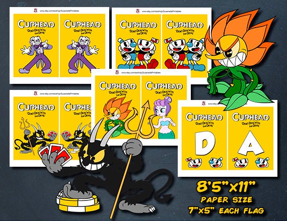 CUPHEAD Birthday Banner Printable in English. Instant | Etsy