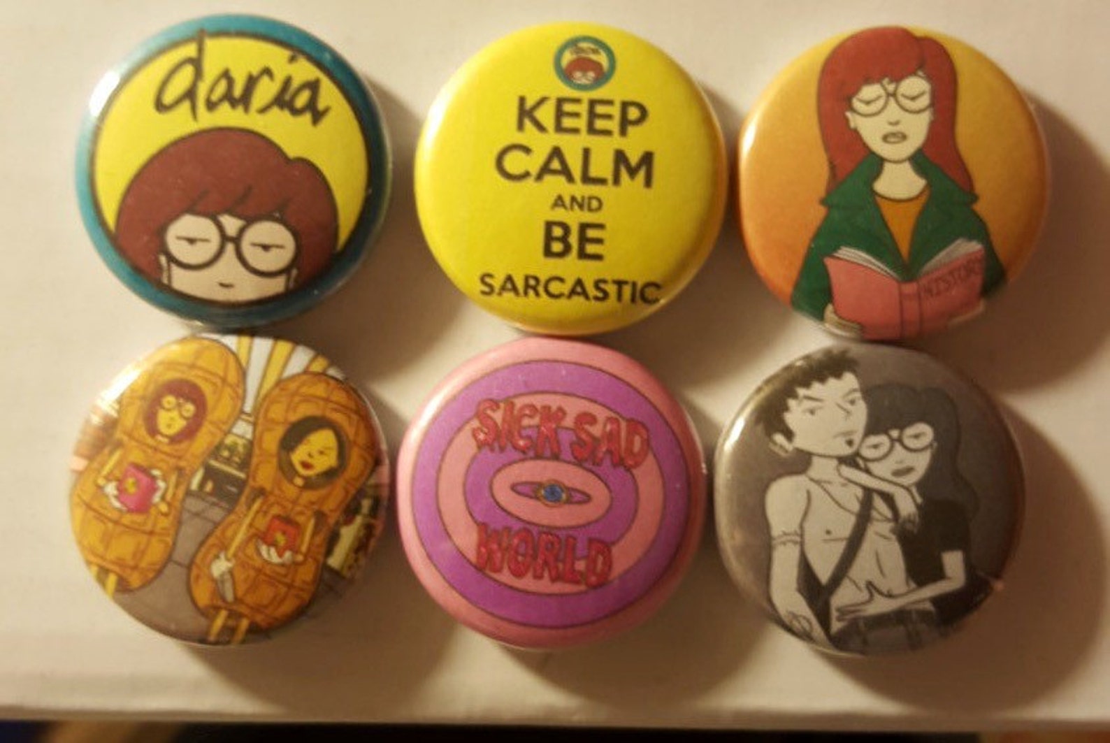 MTV Daria Pin Buttons Set 1" - Etsy