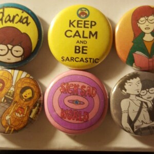 MTV Daria Pin Buttons Set 1" - Etsy