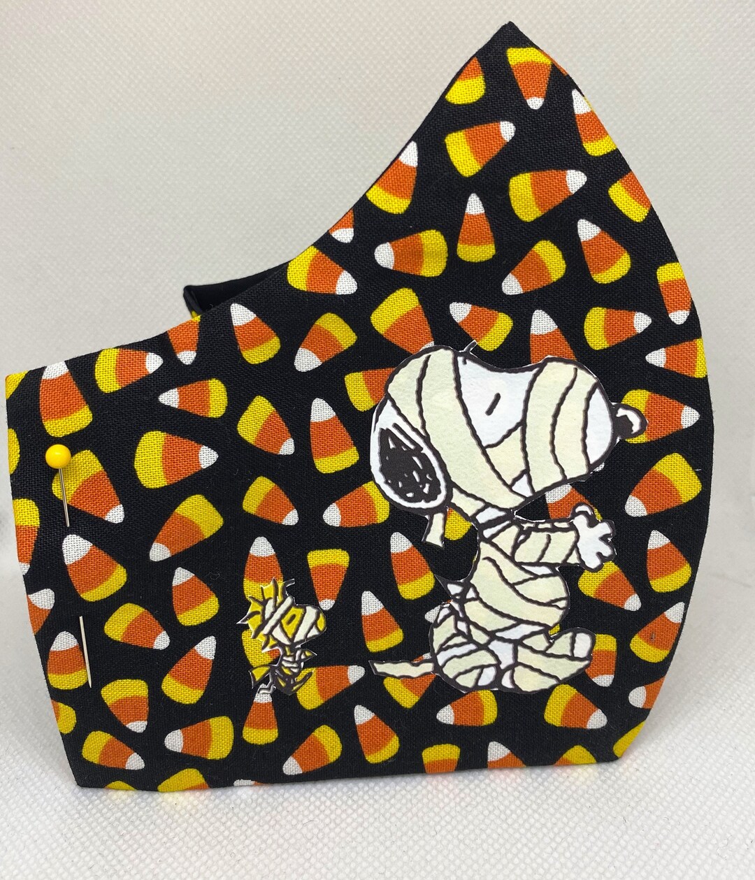 Candy Corn Snoopy Ghost Halloween Face Mask - Etsy