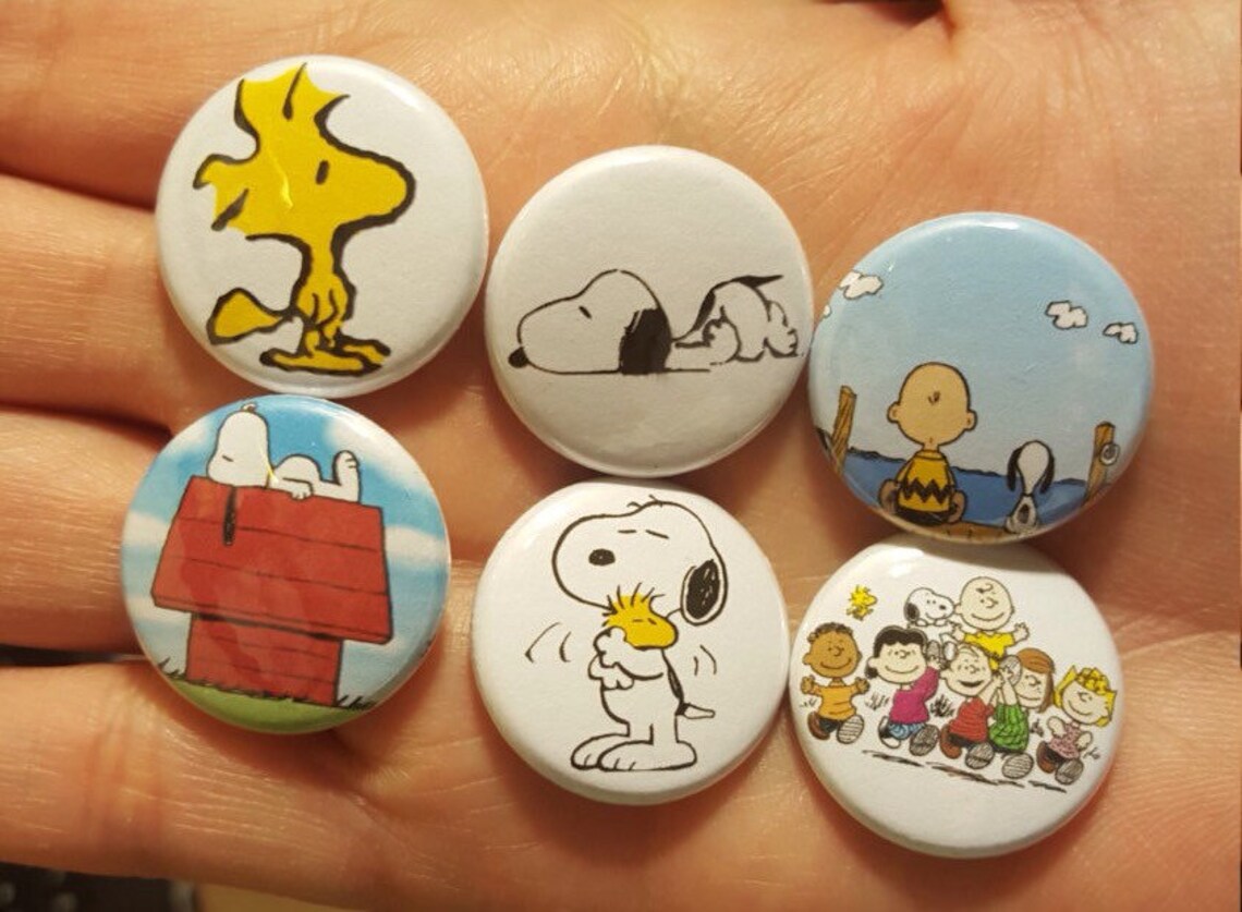 Snoopy Peanuts Pin Buttons 1 | Etsy