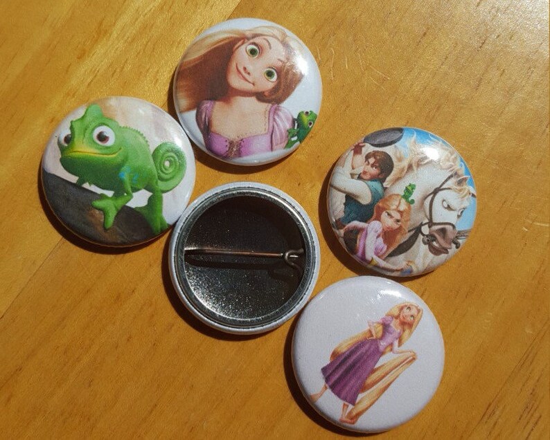 Tangled Rapunzel Pin Buttons Set 1 - Etsy