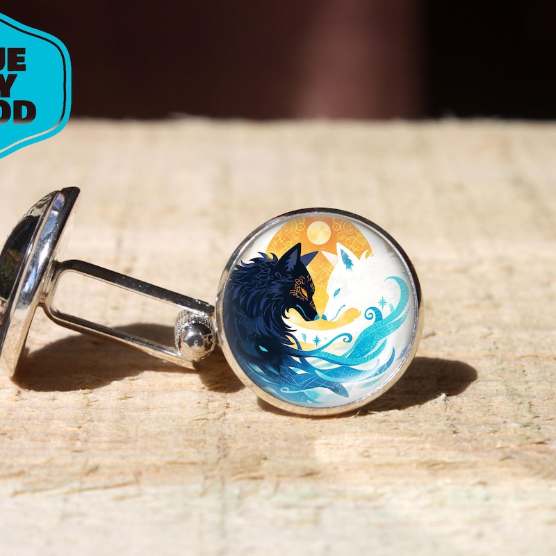 Wolf Cufflinks - Etsy