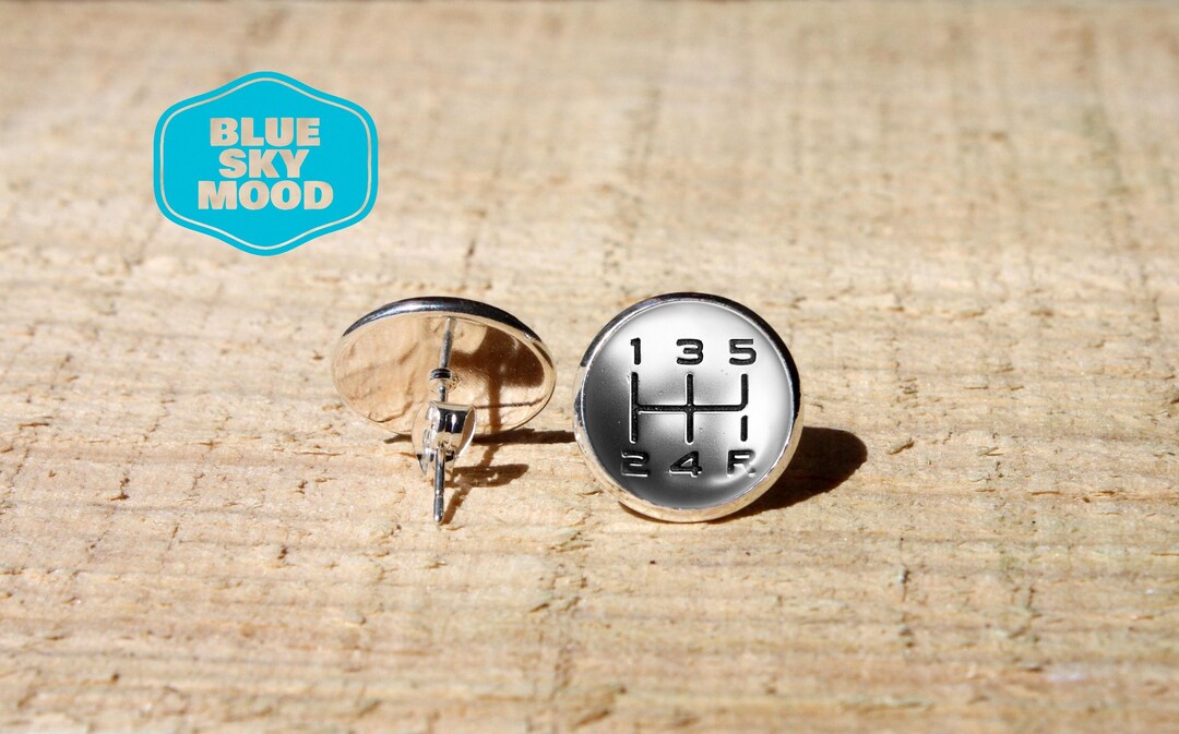 Shift Gear Stud Earrings, Cars Earrings, Driver Handmade Hypoallergenic ...