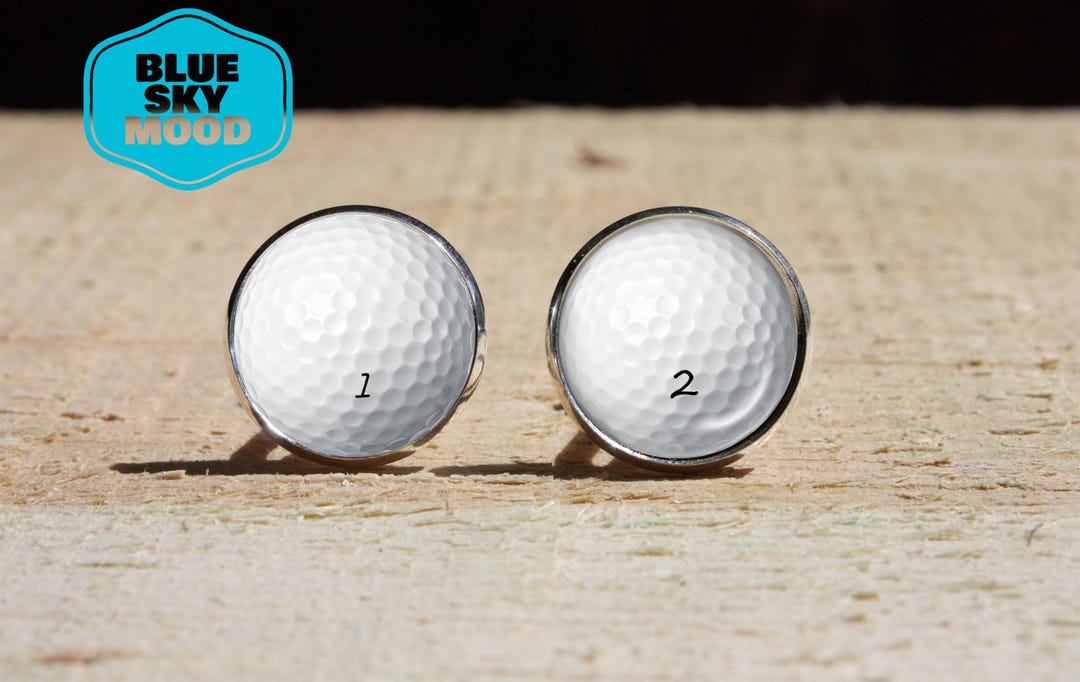 Handmade Golf Ball Cufflinks Silver Plated Wedding Jewelry Sports Fan ...