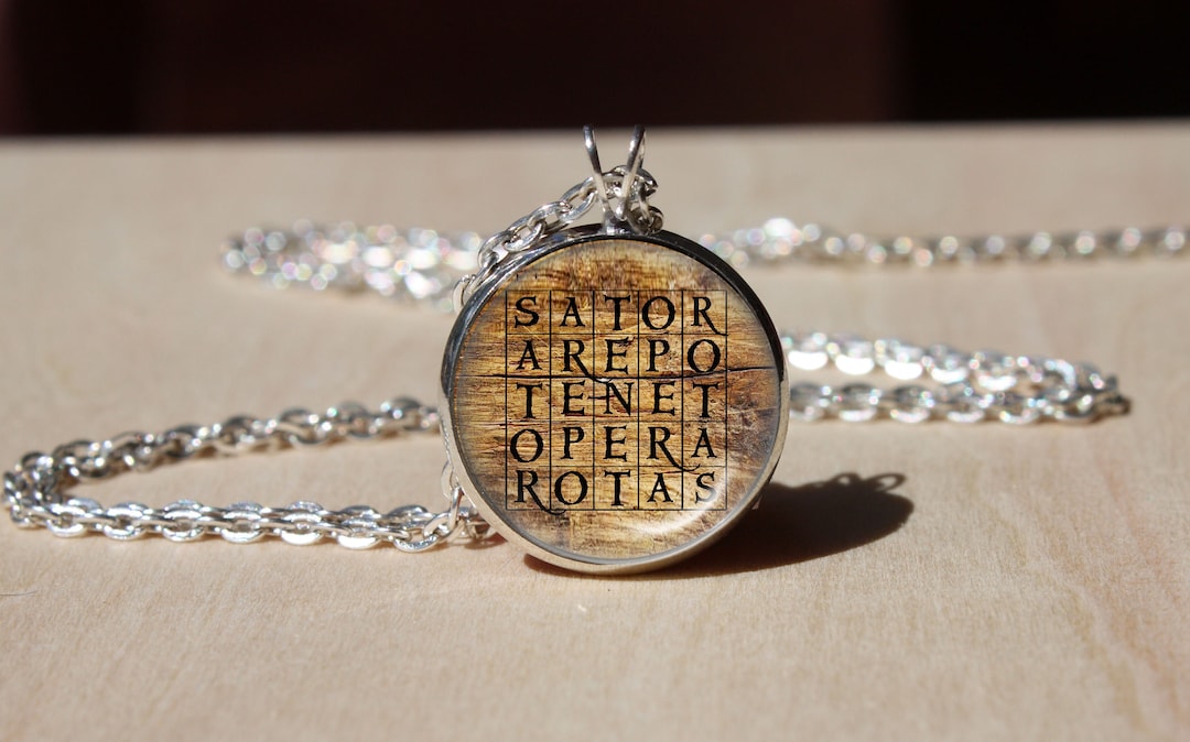 Sator Square Glass Dome Necklace: Magic Protection Pendant Gift - Etsy