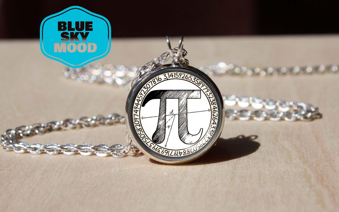 Handmade Pi Symbol Necklace, Math Pendant, Nerd Accessories, Teacher ...