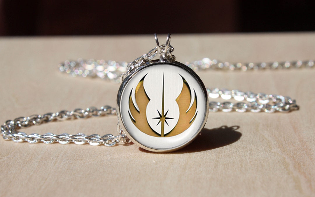Handmade Necklace, Jedi Order Logo Emblem, Handmade Art Glass Dome ...