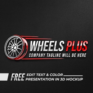 Wheels Logo Tire Service Logo Wheels Shop Logo Wheel Logo Car Rim Logo ...