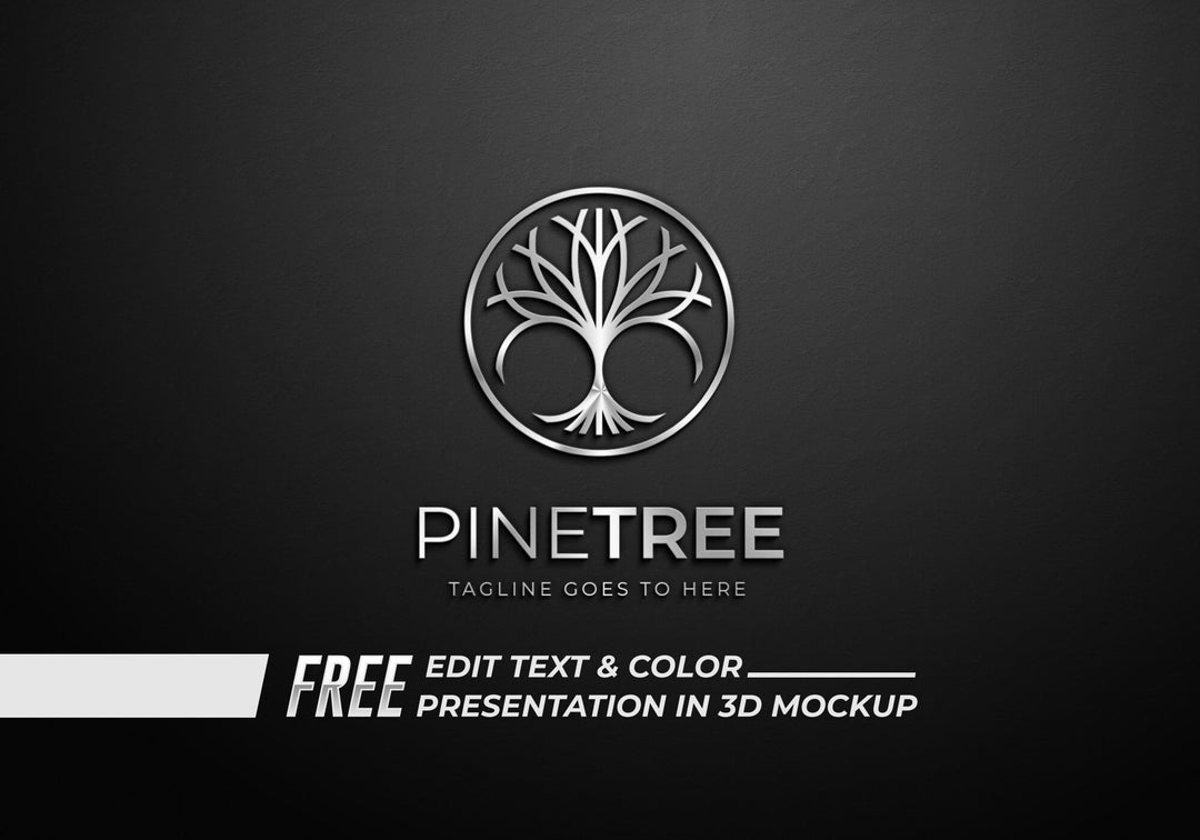 Logo de pins, Logo de pins, Logo de paysage, Logo préfabriqué, Logo de ...