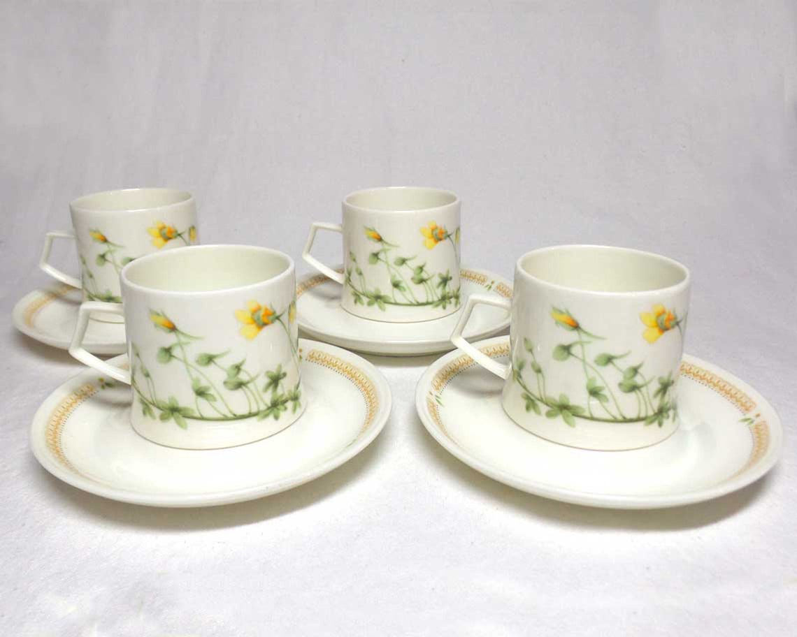 Vintage (1970s) Mikasa Cup and Saucer Set - Nature's Garden Bone China ...
