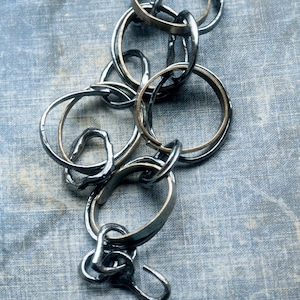 Unique Chunky Chain Link Bracelet, Handmade Mixed Metal Jewelry, Raw ...