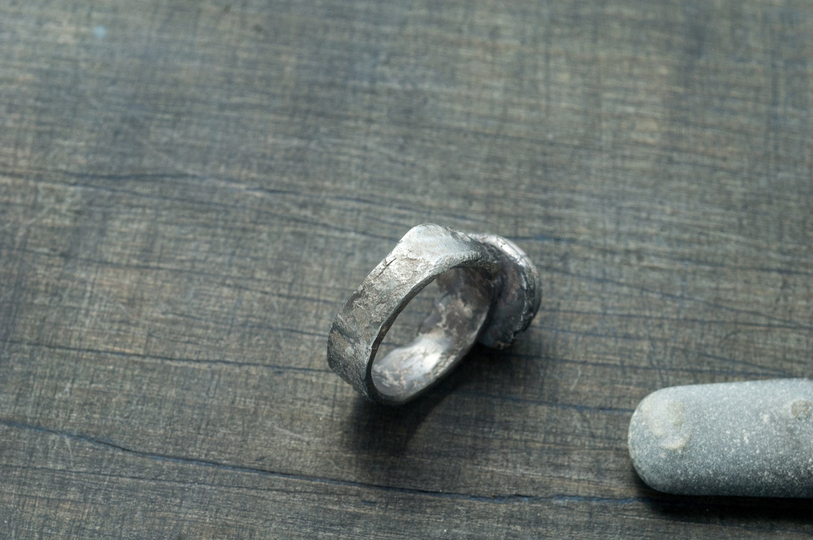 Organic Rutile Quartz Ring Raw Silver Oxidized Reticulated - Etsy
