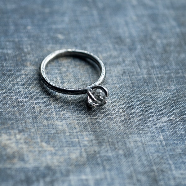 Oxidized Silver Ring - Etsy