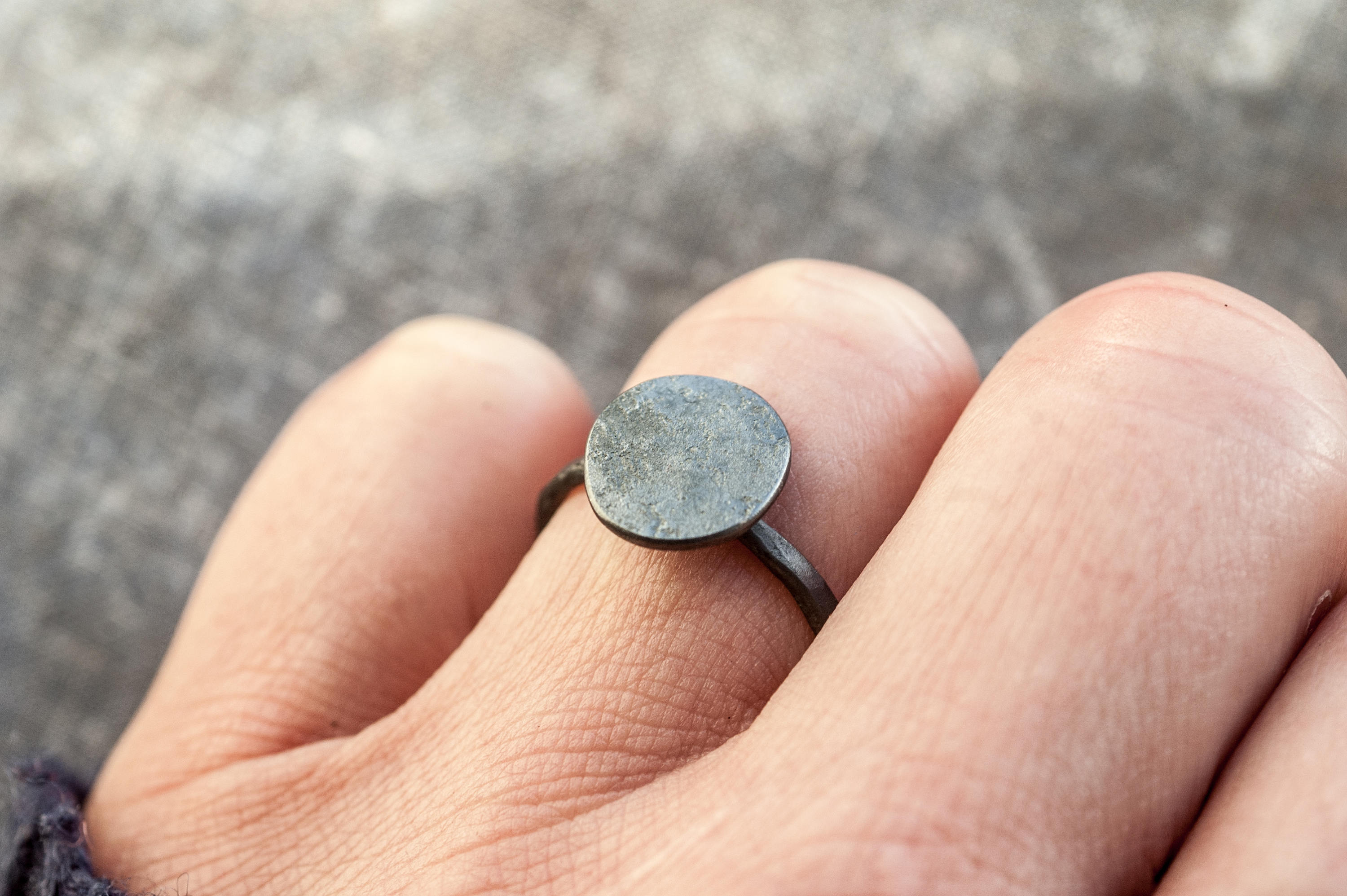 Minimalist sterling silver ring oxidized silver ring | Etsy
