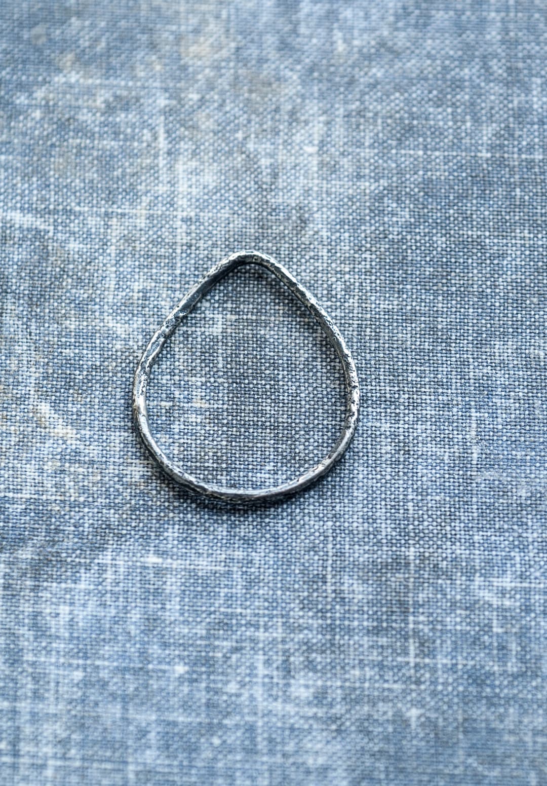 Dainty Silver Ring, Sterling Silver Teardrop Ring, Oxidised 925 Silver ...