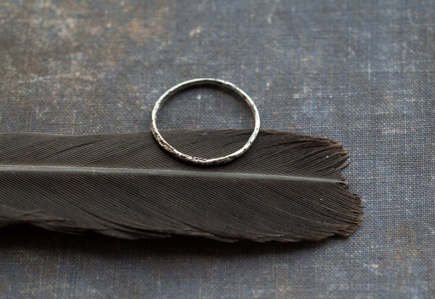 Dainty ring sterling silver ring organic silver minimalist | Etsy