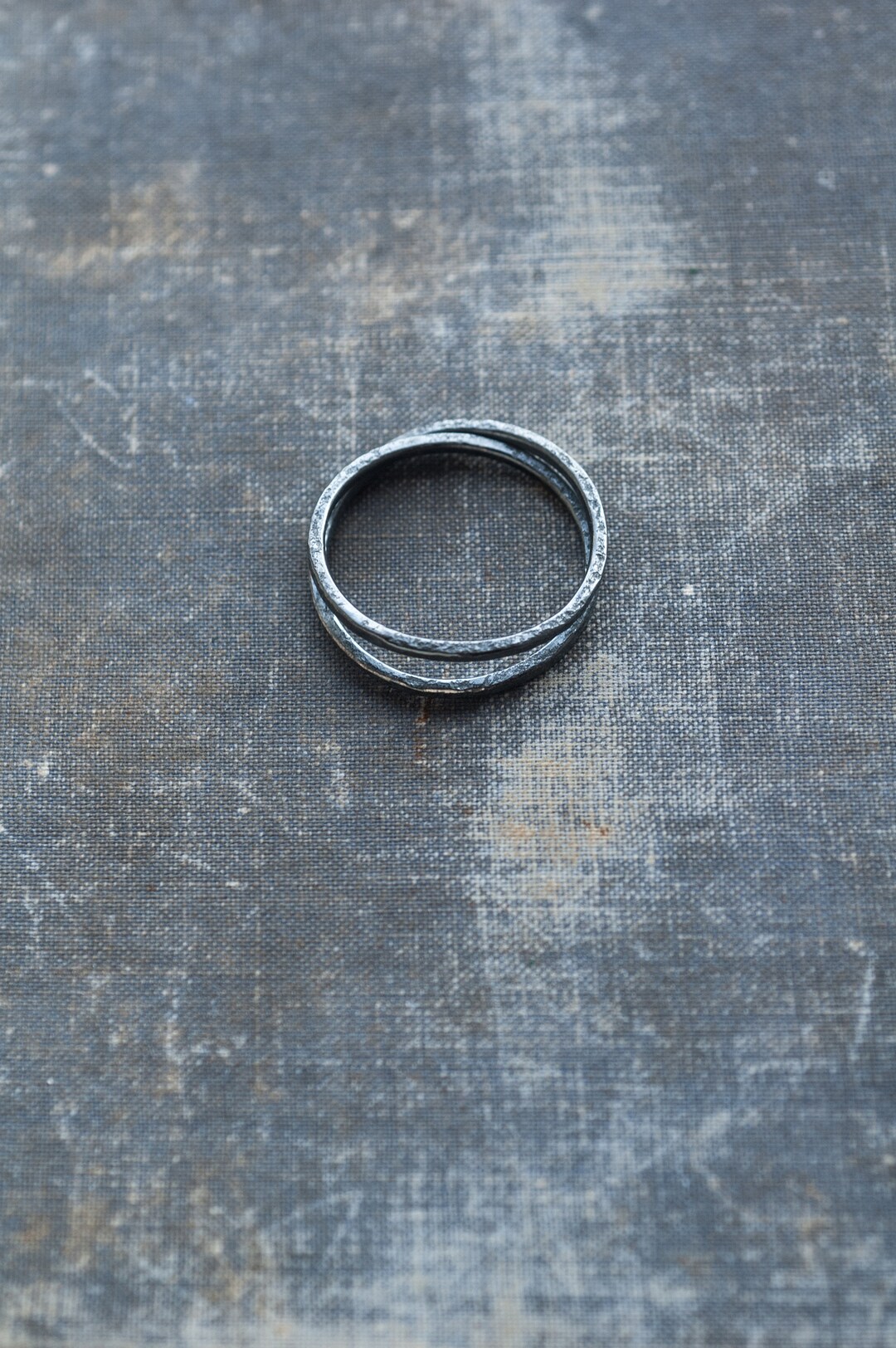 Textured Rustic Silver Ring* Wrap Ring* Minimalist Ring * Oxidized ...